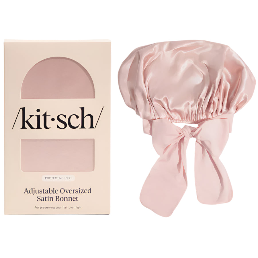 Adjustable Oversized Satin Bonnet- Blush – Sage & Cedar